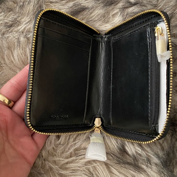 Coach | Bags | Small Zip Around Wallet In Signature Canvas | Poshmark